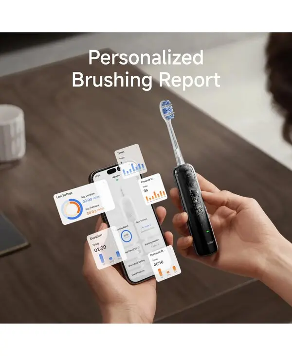 LAIFEN Wave Pro Electric Toothbrush With 2 Heads And Storage Bag