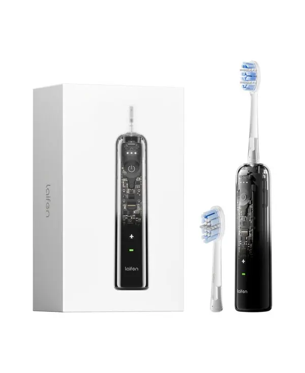 LAIFEN Wave Pro Electric Toothbrush With 2 Heads And Storage Bag - Transparent