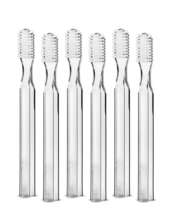 SUPERSMILE 6 Pack New Generation 45degree Toothbrush Clear - Multi Color