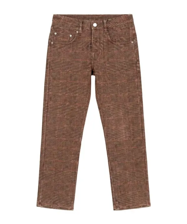 R13 Checked Straight-leg Jeans