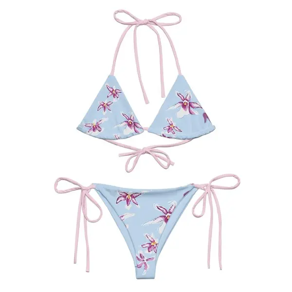 FORMULA S7 Blush Sky Orchid Recycled String Bikini - Blue