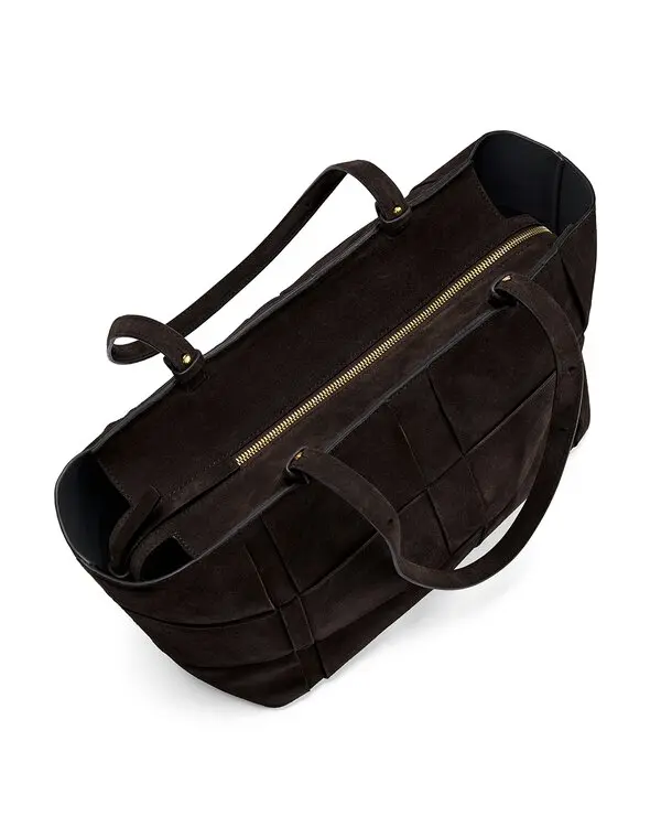 DEMELLIER The Florence Woven Suede Tote Bag