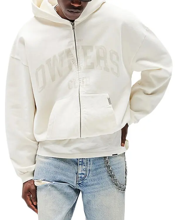 REPRESENT Owners Zip Through Logo Hoodie