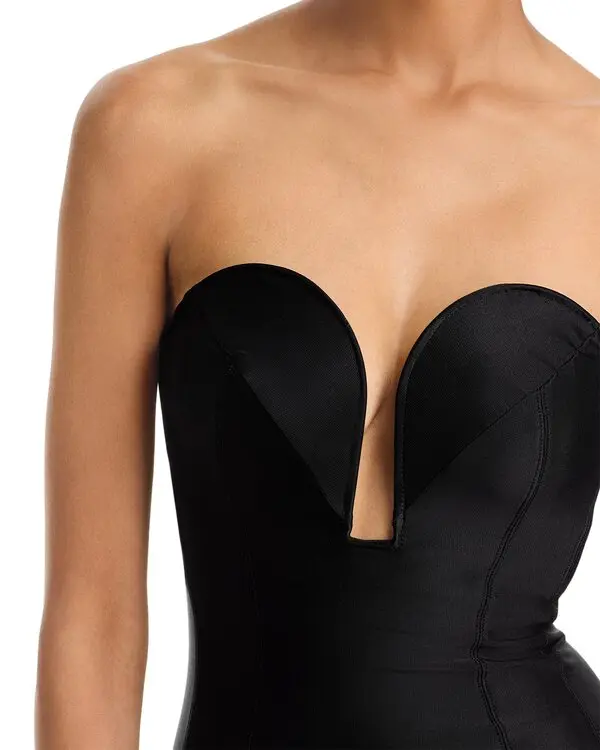 Rabanne Structured Heart Bustier Midi Dress