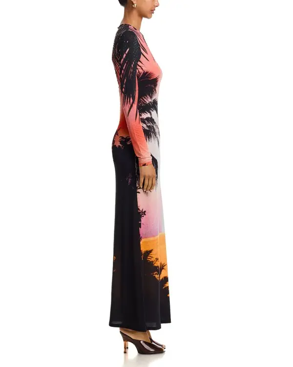 Rabanne Second Skin Jersey Maxi Dress