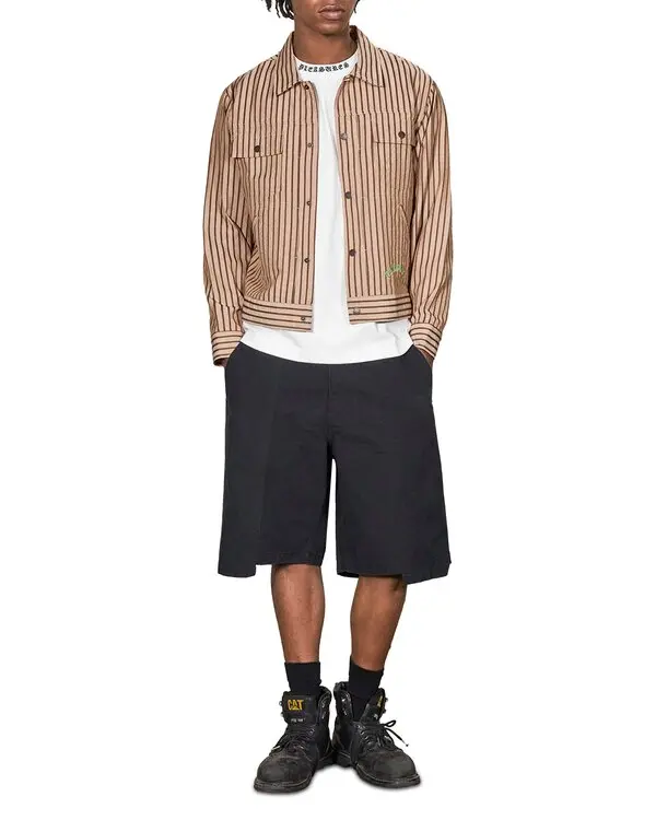 PLEASURES Cat Mirror Stripe Trucker Jacket