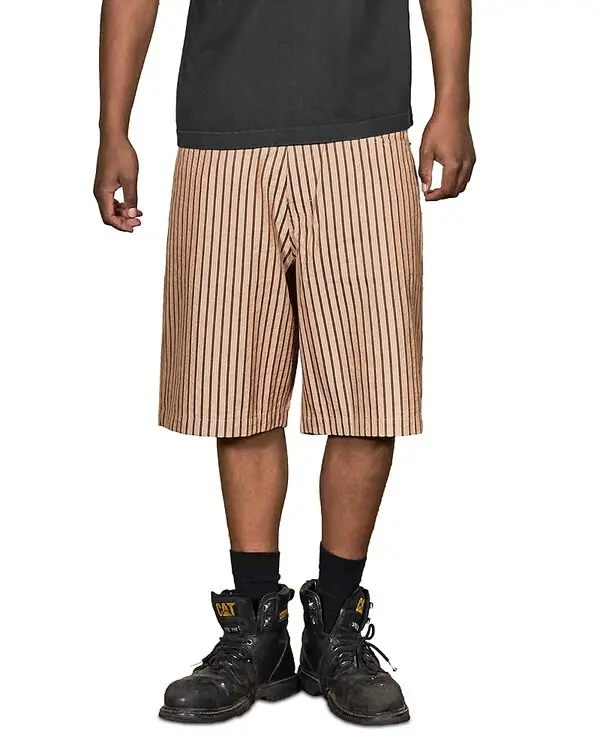 PLEASURES 7 Cat Mirror Stripe Shorts