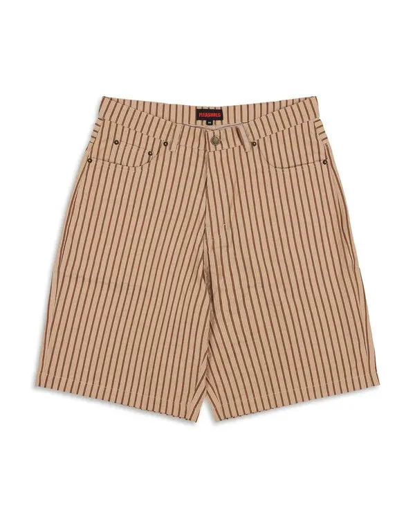 PLEASURES 7 Cat Mirror Stripe Shorts