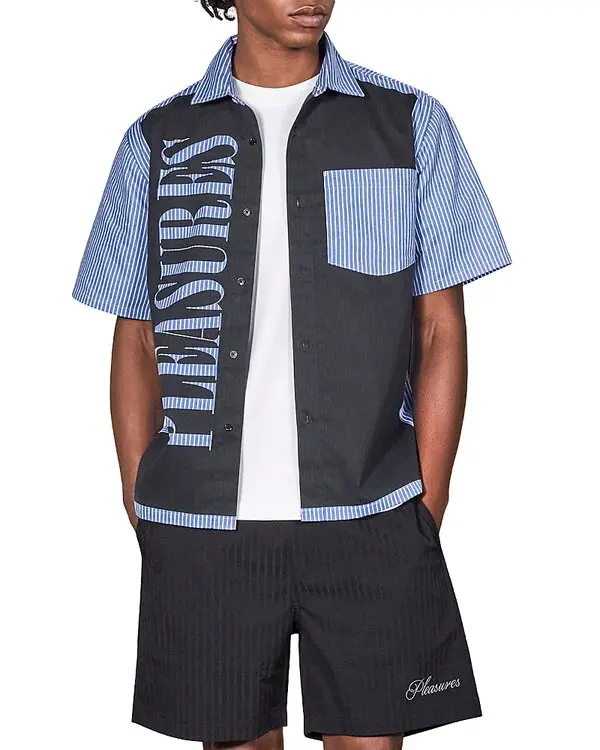 PLEASURES Onyx Block Logo Pocket Shirt