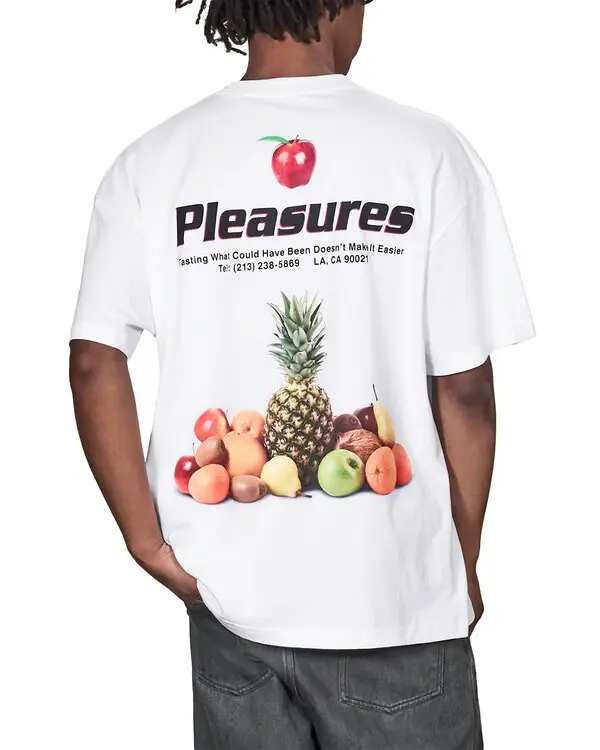 PLEASURES Fruit Delivery Logo Graphic T-shirt