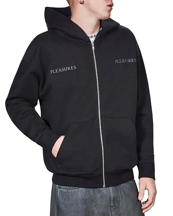 PLEASURES Spine Graphic Full Zip Hoodie