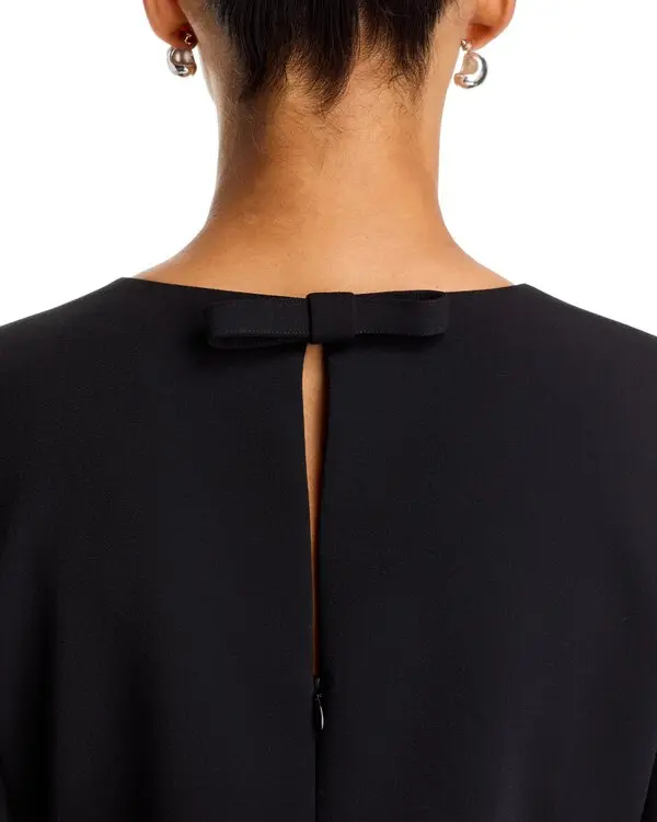 MILLY Audrey Crepe Mini Dress - Black