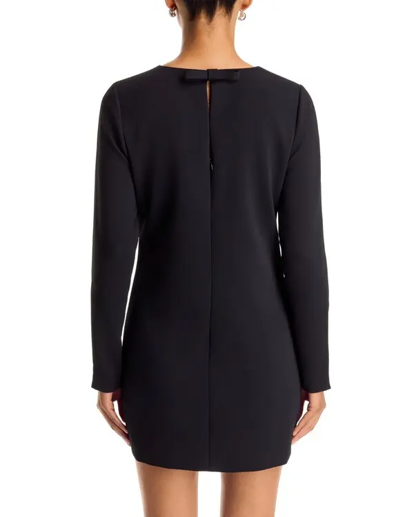 MILLY Audrey Crepe Mini Dress - Black