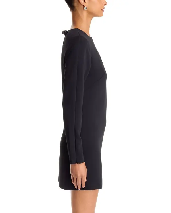 MILLY Audrey Crepe Mini Dress - Black