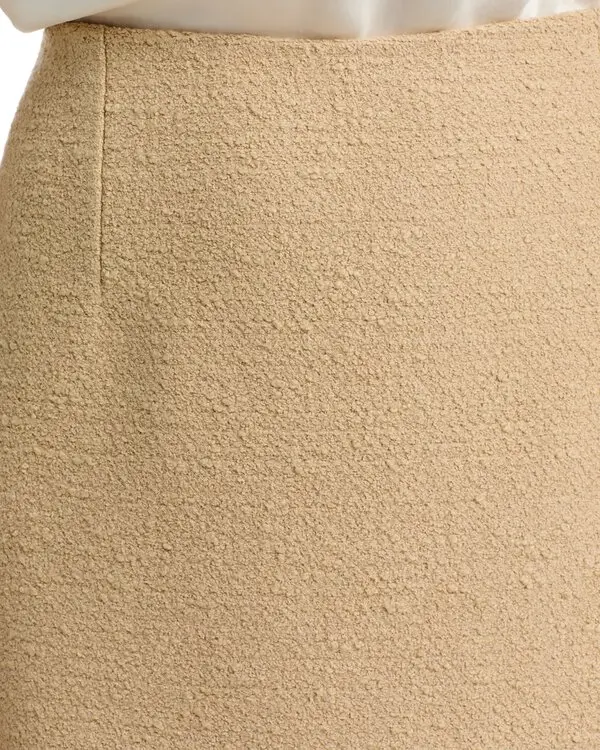 Oscar De La Renta Cotton Wool Tweed Pencil Skirt