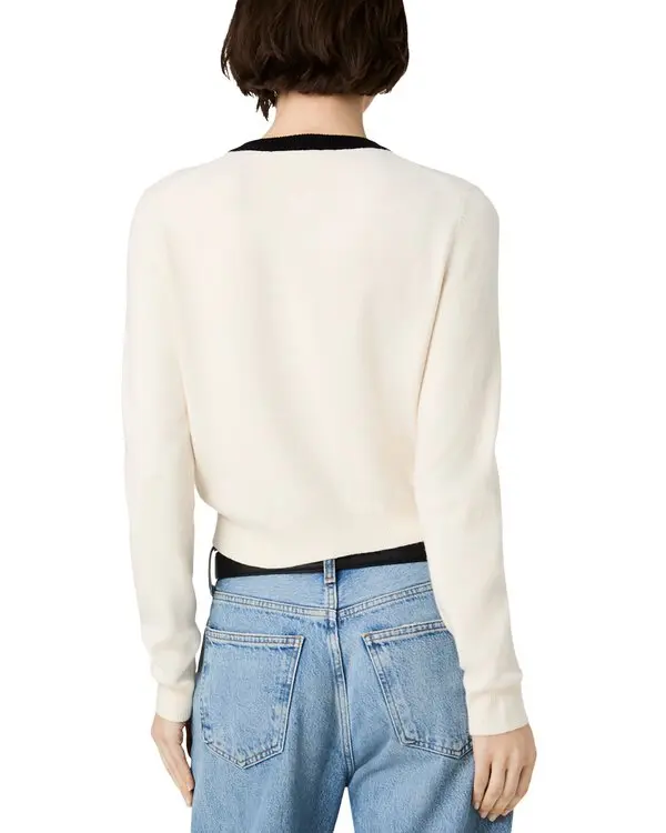 French Connection Babysoft Long Sleeve Contrast Cardigan Sweater