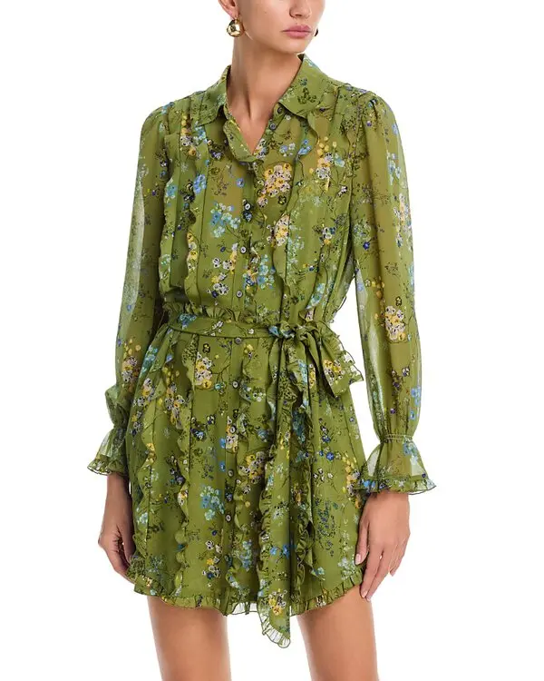 Cinq À Sept Estelle Windswept Floral Dress