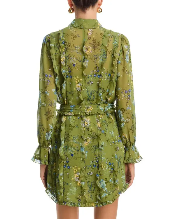 Cinq À Sept Estelle Windswept Floral Dress