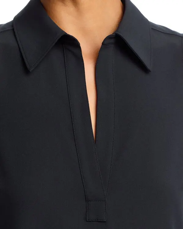 Cinq À Sept Sleeveless Collared Dress With Ruffled Hem