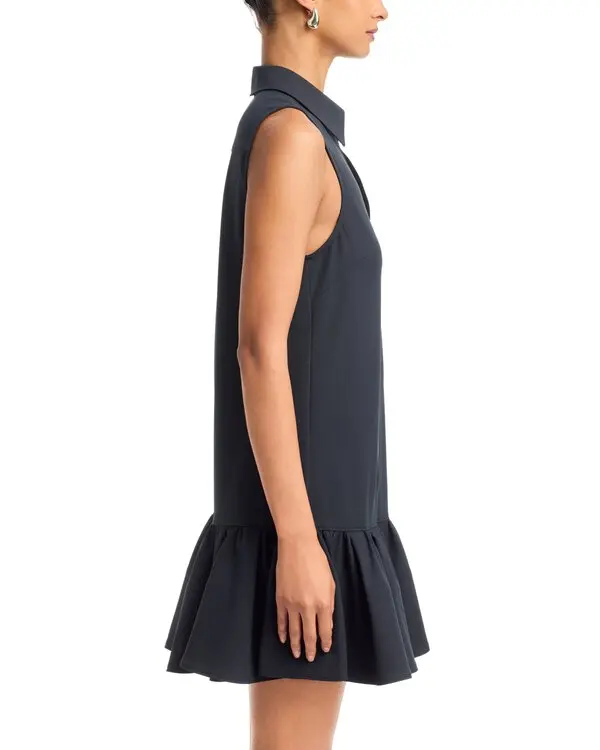 Cinq À Sept Sleeveless Collared Dress With Ruffled Hem