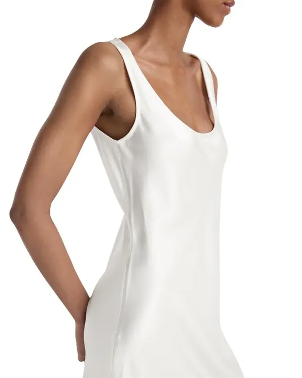 RÓHE Scoop Neck Satin Dress