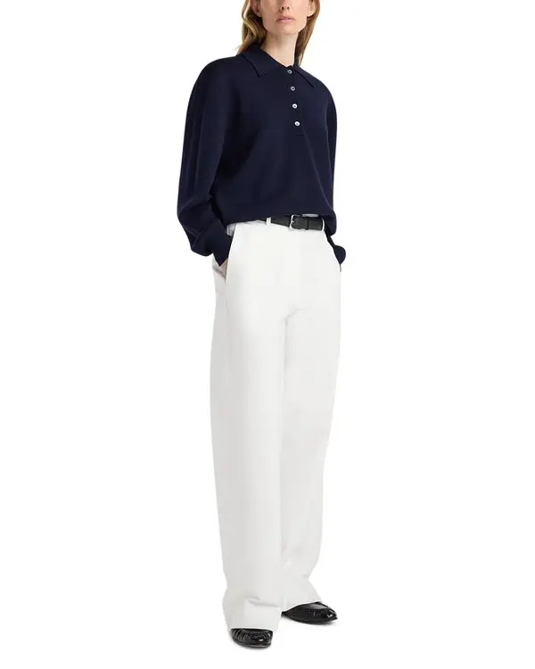 RÓHE Compact Knitted Polo Wool Sweater
