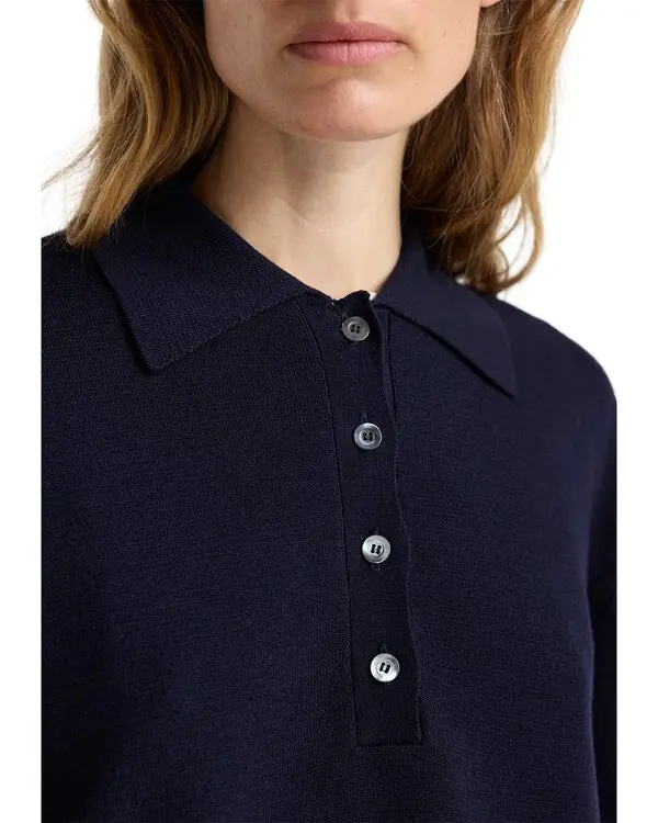 RÓHE Compact Knitted Polo Wool Sweater