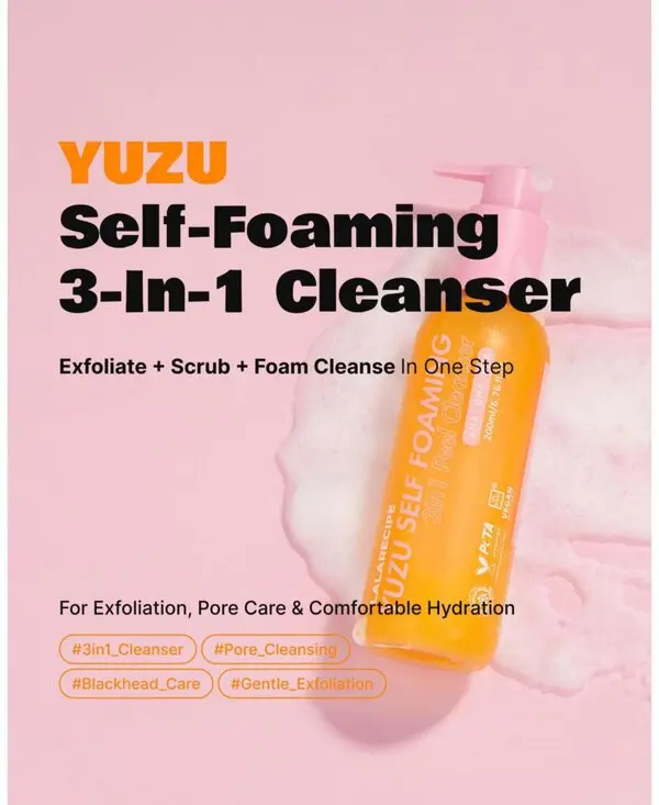 LALARECIPE Yuzu Vita C 3-in-1 Foaming Cleanser