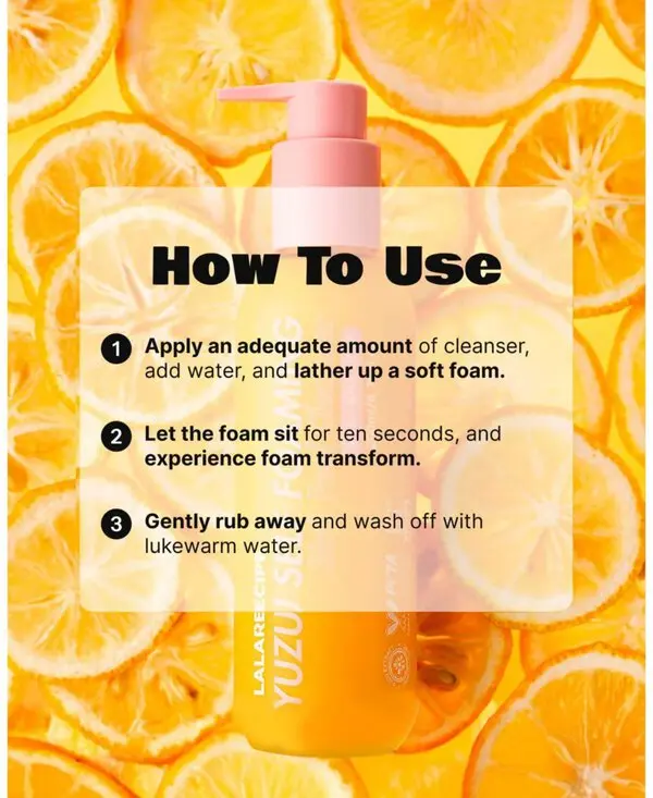 LALARECIPE Yuzu Vita C 3-in-1 Foaming Cleanser