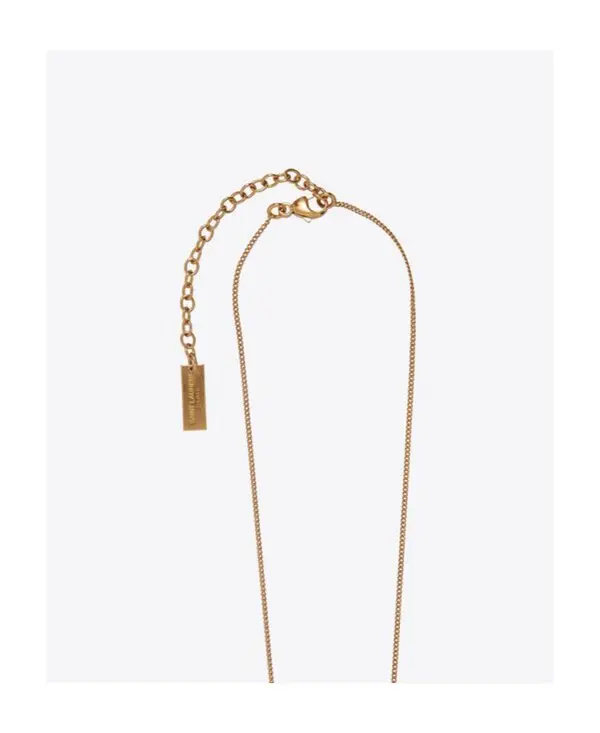 Saint Laurent Monogram Twist Pendant Necklace