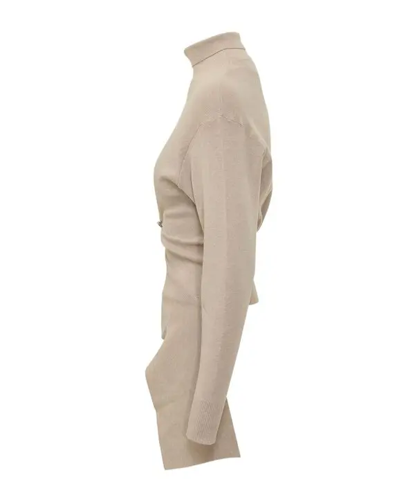 LANVIN Draped Asymmetric Knitted Sweater
