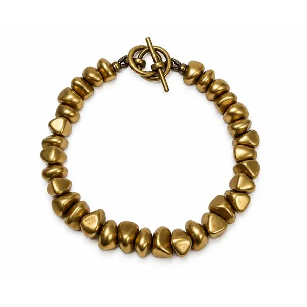 Rachel Nathan Brass Stones Bracelet - Gold