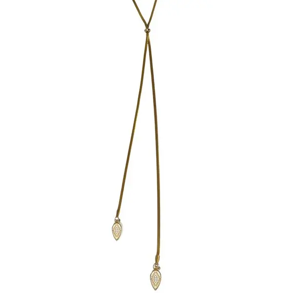 RACHEL NATHAN Bolo Herringbone Necklace