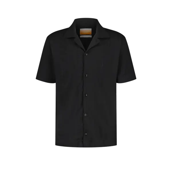 Rivieras Ch-camarines Open-knitted Short Sleeve Shirt - Noir