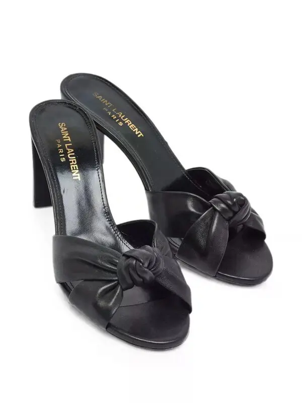 Saint Laurent Bianca Leather Heeled Sandals