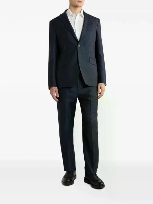 Etro Wool Jacquard Trousers With Arnica Motif