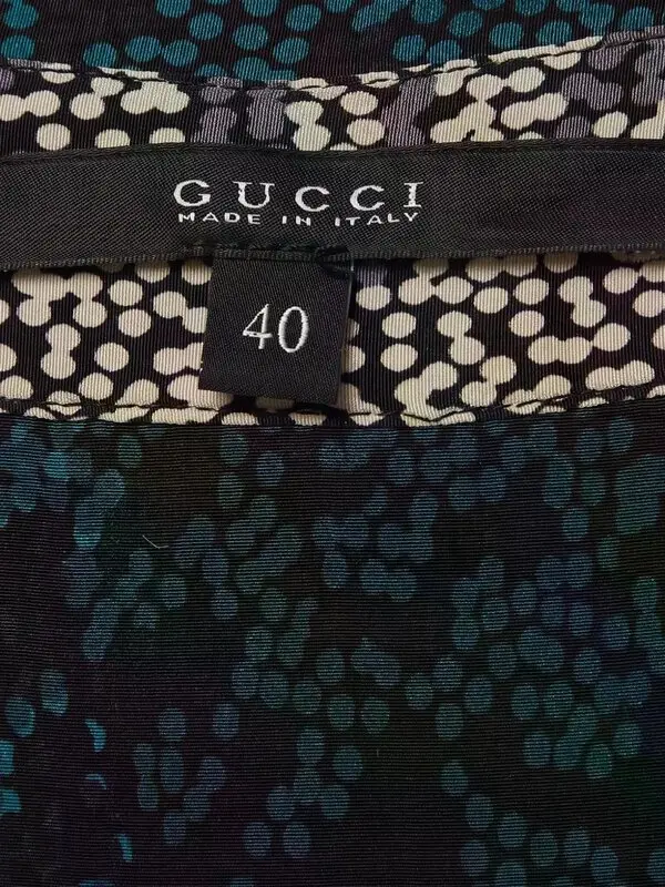 Gucci Animal Print Long Sleeve Belted Midi Dress