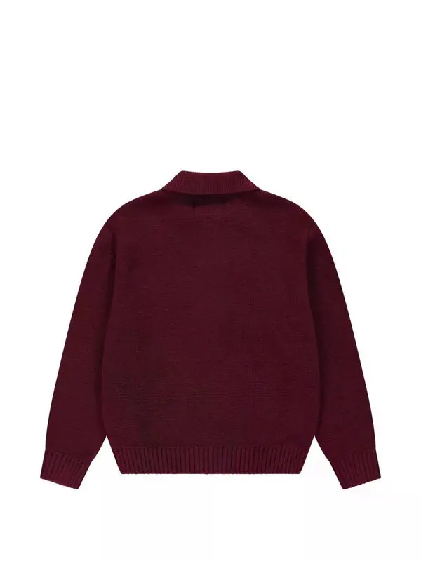 ARTE ANTWERP Logo Embroidered Zip-up Cardigan