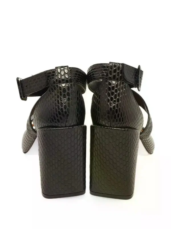 CHRISTIAN LOUBOUTIN Snakeskin-embossed Ankle-strap Sandals