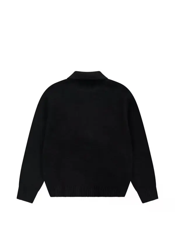 ARTE ANTWERP Logo Embroidered Zip-up Cardigan