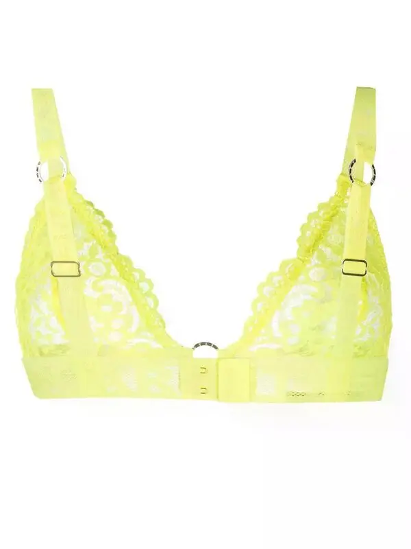 Stella McCartney Floral-lace Ring-hardware Bra