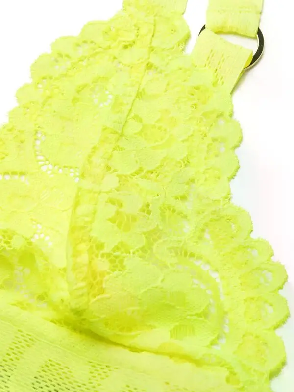 Stella McCartney Floral-lace Ring-hardware Bra
