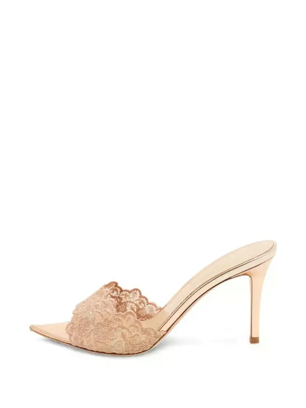 GIANVITO ROSSI Dorotea Lace Sandals - Pink
