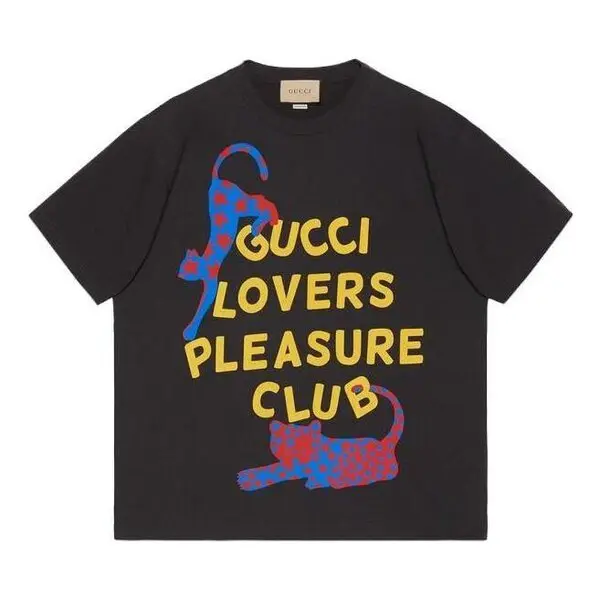 Gucci Cotton Jersey T-shirt With Print - Black