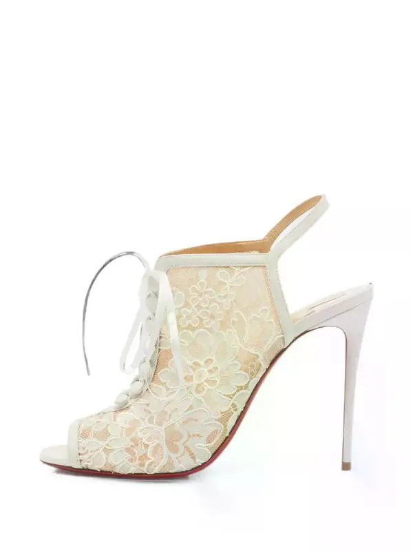 CHRISTIAN LOUBOUTIN Mariee A Colmar Lace Sandals - White