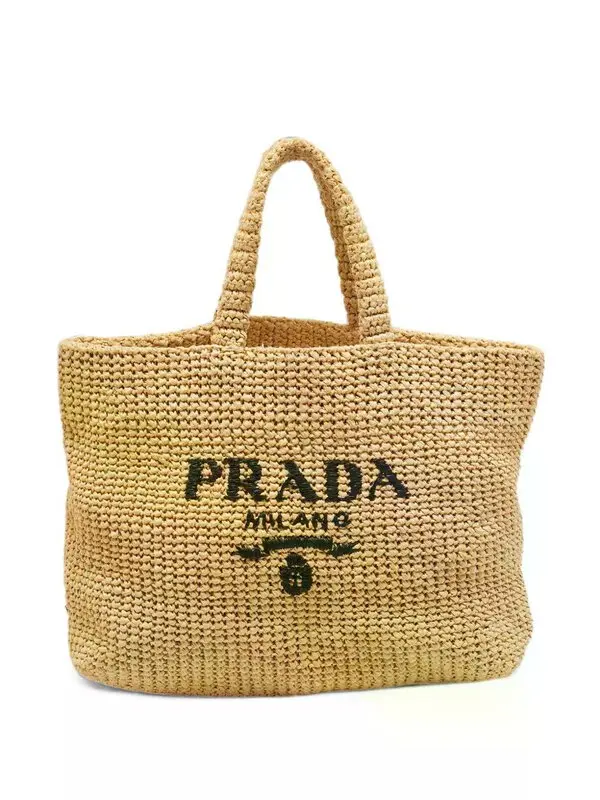 Prada Raffia Tote Bag