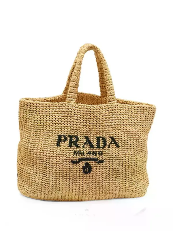 Prada Raffia Tote Bag
