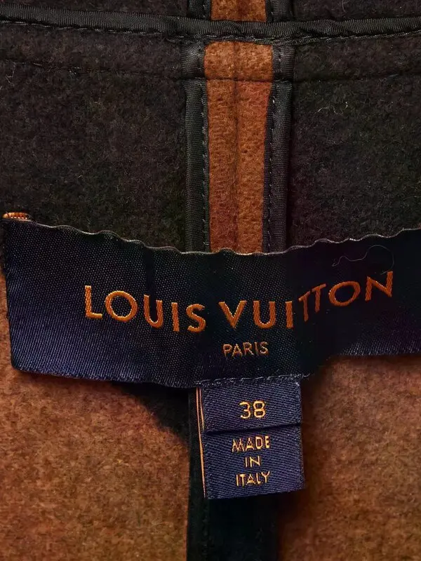 LOUIS VUITTON Wool Geometric-print Hooded Cape