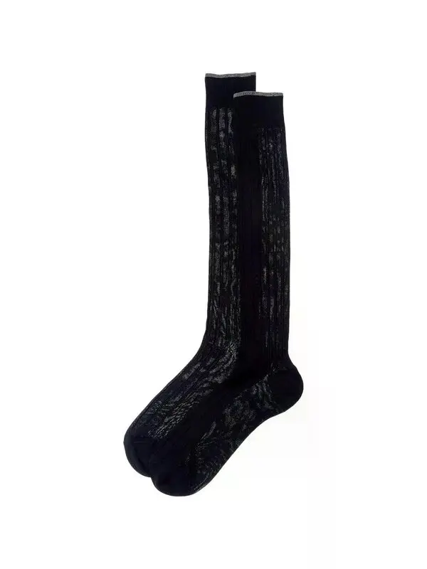 Brunello Cucinelli Ribbed-knit Socks - Blue