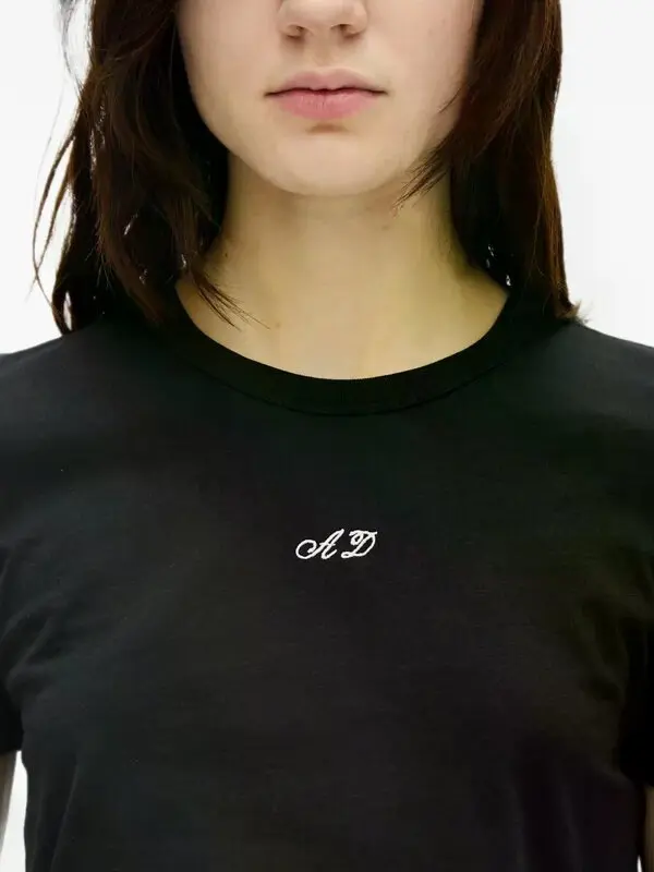 ANN DEMEULEMEESTER Cotton Embroidered Logo T-shirt